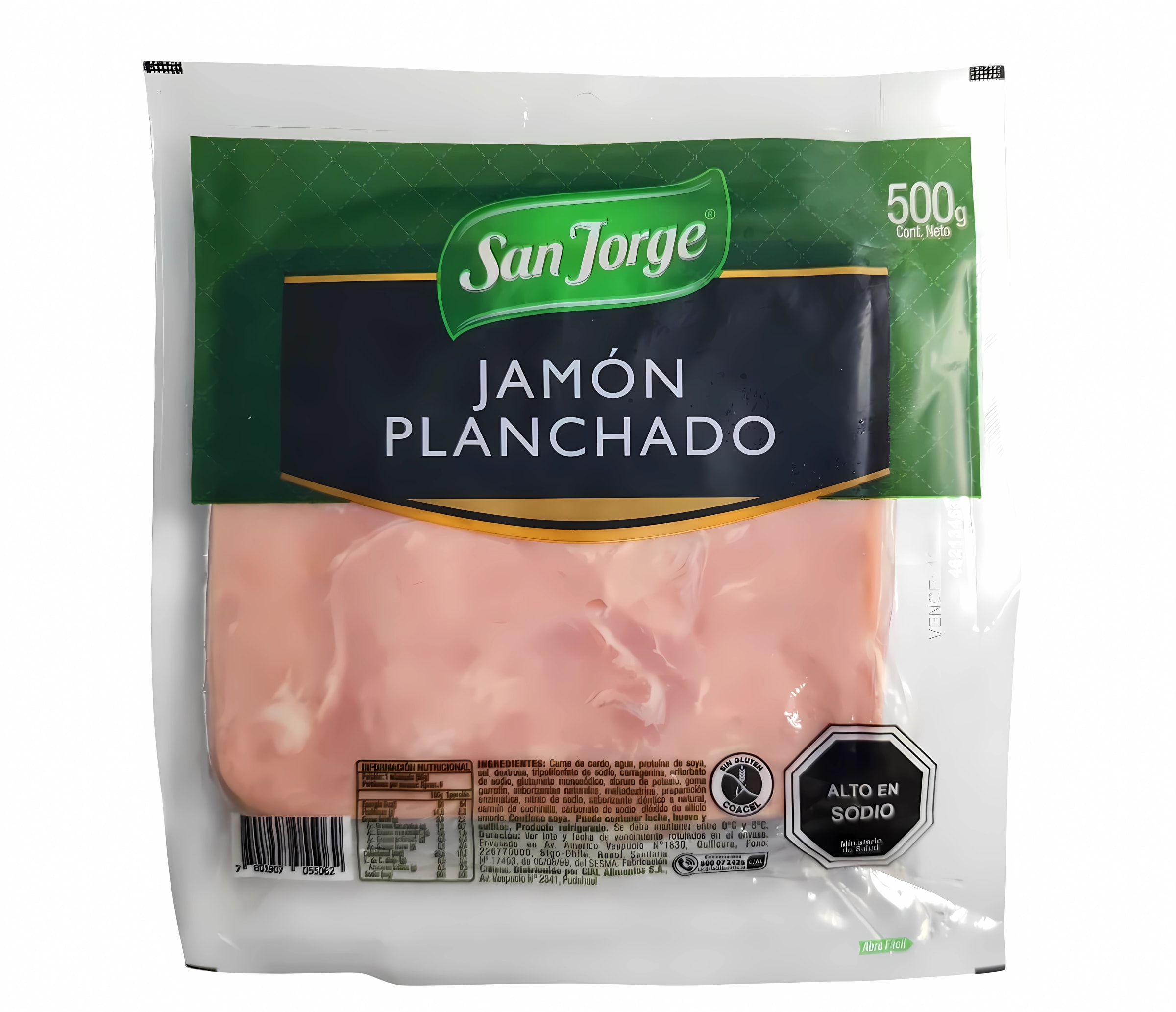 JAMON PLANCHADO SAN JORGE 500 GRAMOS | Franchi Quesos y Cecinas