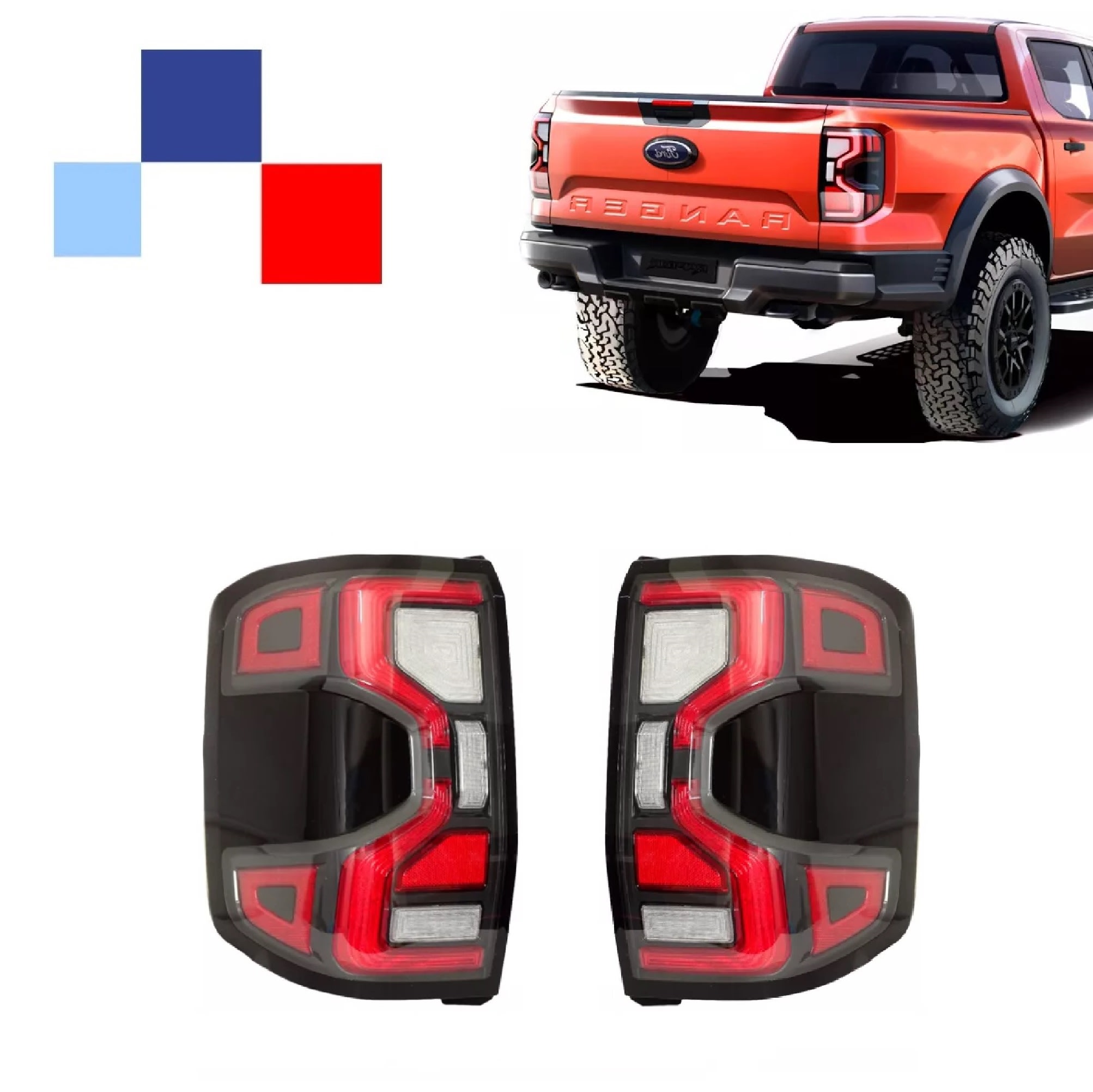 PACK FAROL FORD RANGER RAPTOR FULL LED 2024 RH/LH | Comercial Autotrack