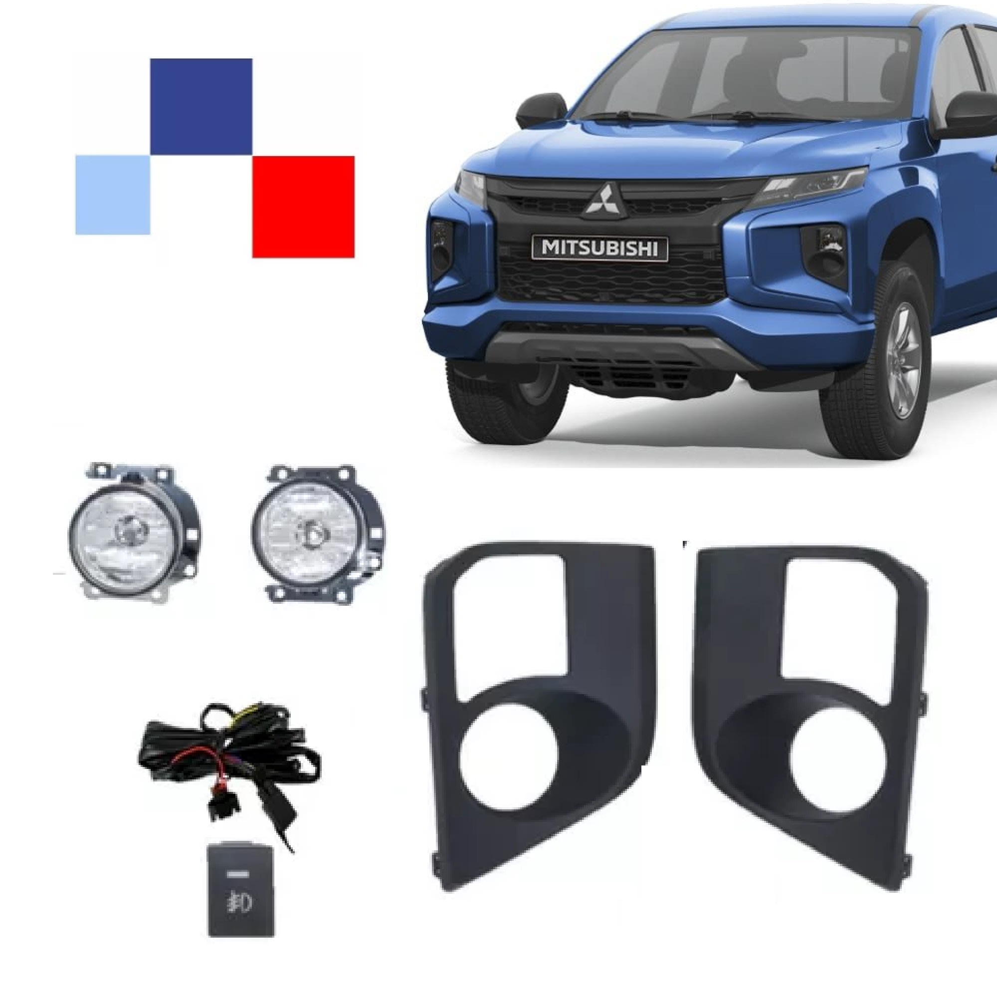NEBLINERO MITSUBISHI L200 KIT 2019-2020 KATANA NEGRO | Comercial Autotrack
