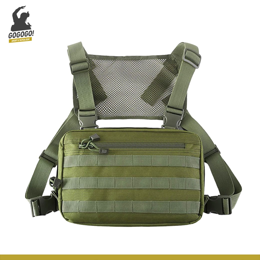 Tactical Compact Chest Rig (OD) | GO GO GO Airsoft & Tactical Gear
