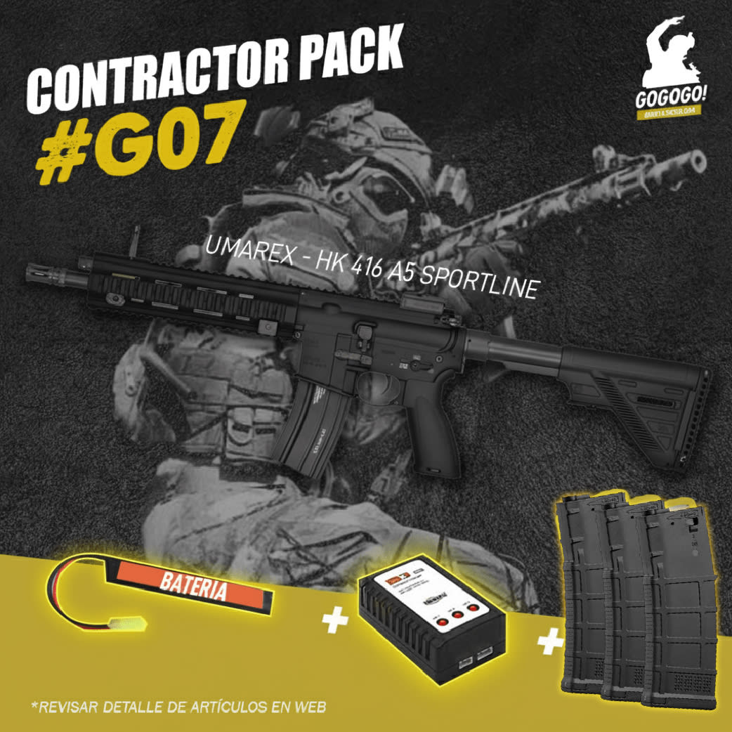 CONTRACTOR PACK - G07 (Negro) | GO GO GO Airsoft & Tactical Gear