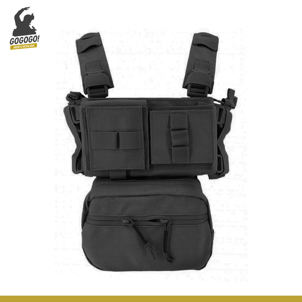 DELTA TACTICS - Chest Rig Task (Negro) | GO GO GO Airsoft & Tactical Gear