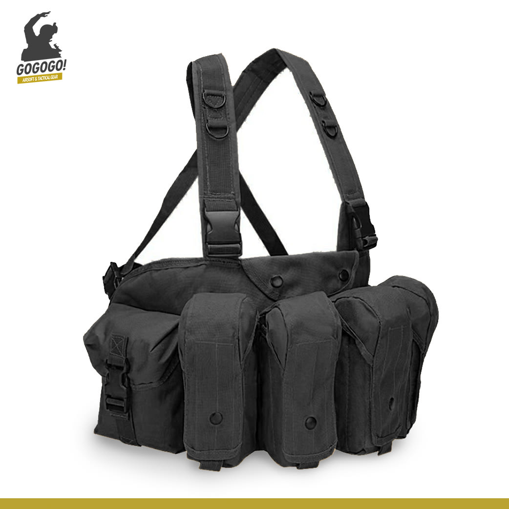 AK Chest Rig (Negro) | GO GO GO Airsoft & Tactical Gear