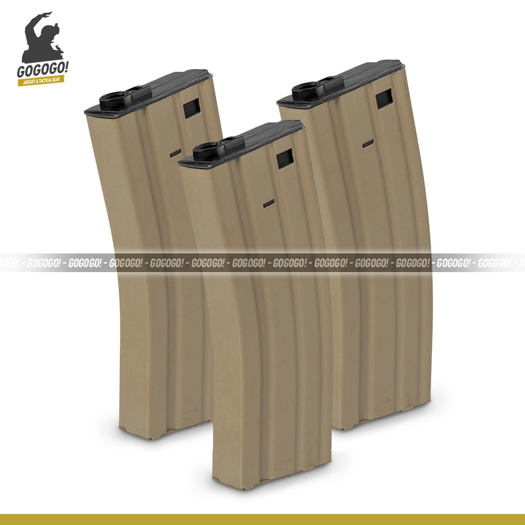 GO PACK! - X3 Mag Specna Arms MIDCAP Full Metal (Tan) | GO GO GO ...