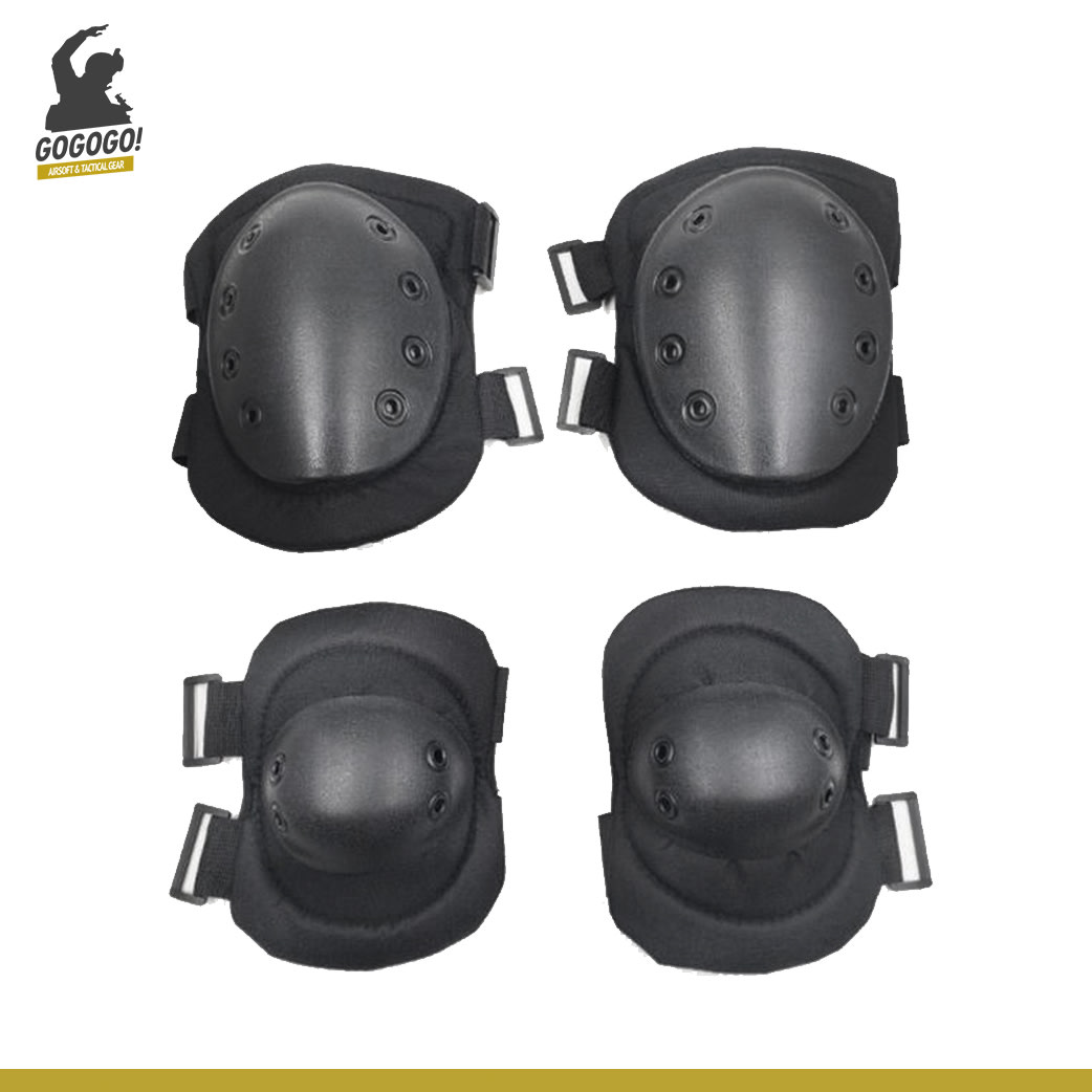 Coderas Y Rodilleras Tácticas V1 Negro Go Go Go Airsoft And Tactical Gear
