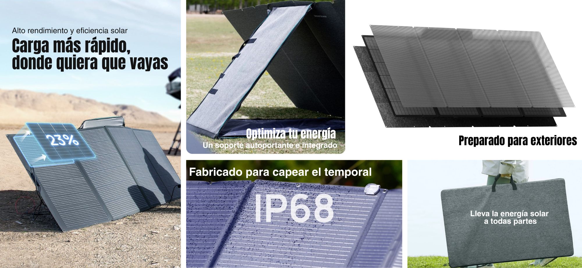 Panel solar plegable 400W | AWL - Carpas de techo - Ecoflow - Selk´bag