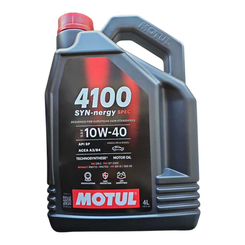 ACEITE MOTUL 4100 10W/40 SYN-NERGY SPEC 4L | Car and Truck Ltda
