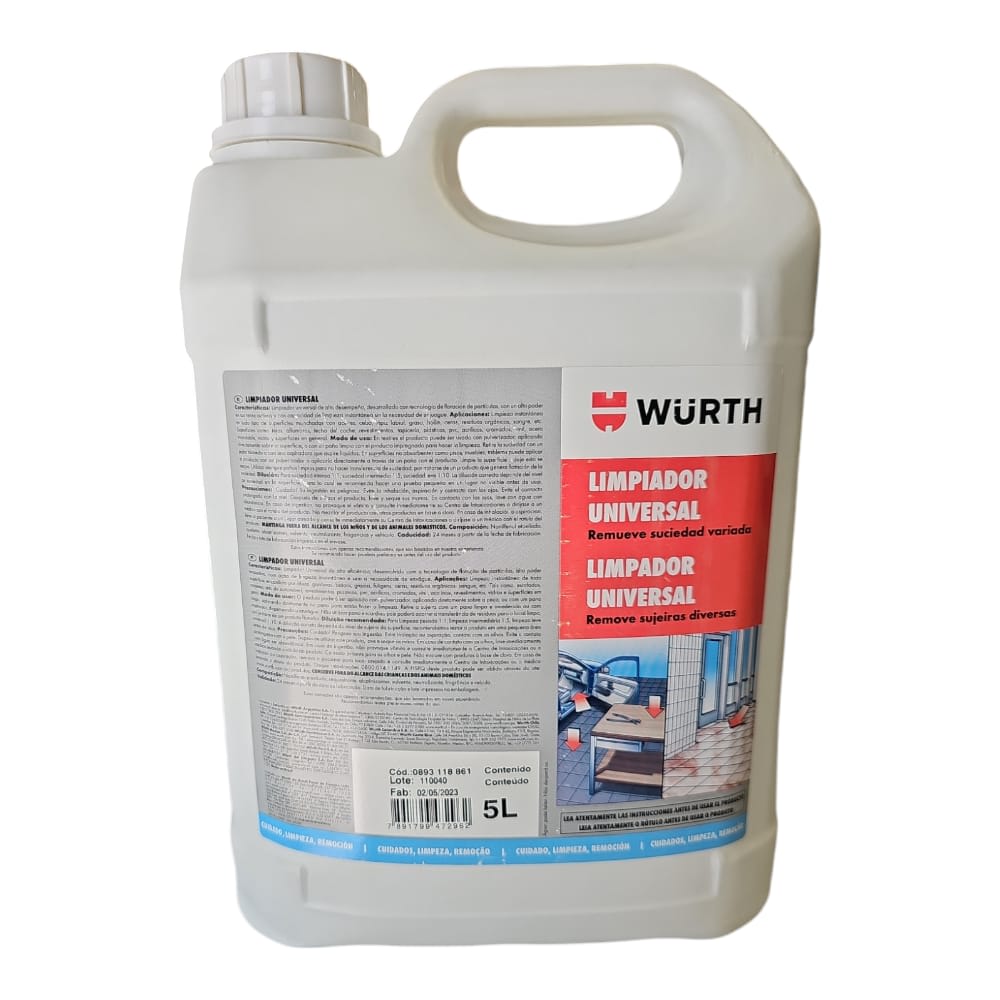 APC LIMPIADOR UNIVERSAL WURTH 5L | Car and Truck Ltda