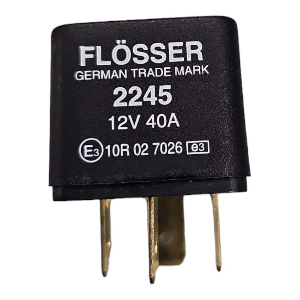 RELAY CON RESISTENCIA 12V 4P 40AMP FLOSSER | Car and Truck Ltda