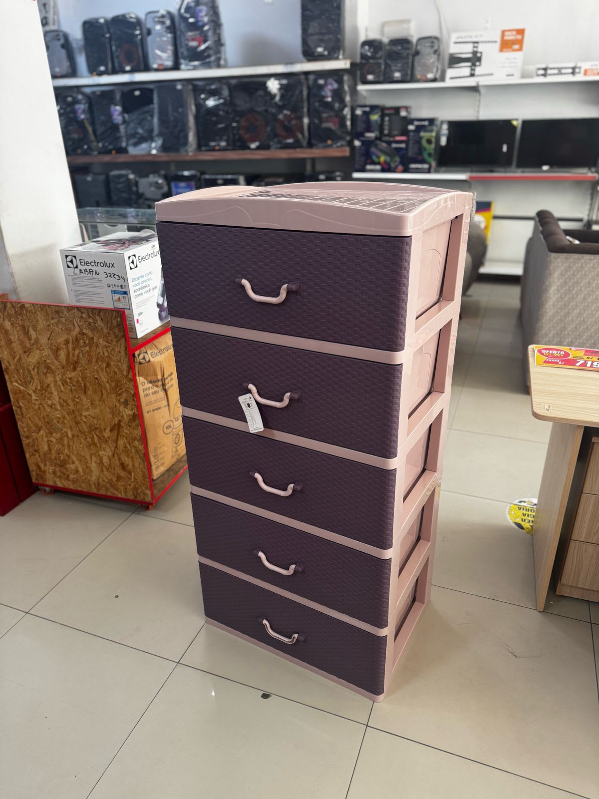 COMODA PLASTICO REY SUPER GIGANTE 5 PISOS RATAN C/ TAPA REFORZADA | Importaciones Laban