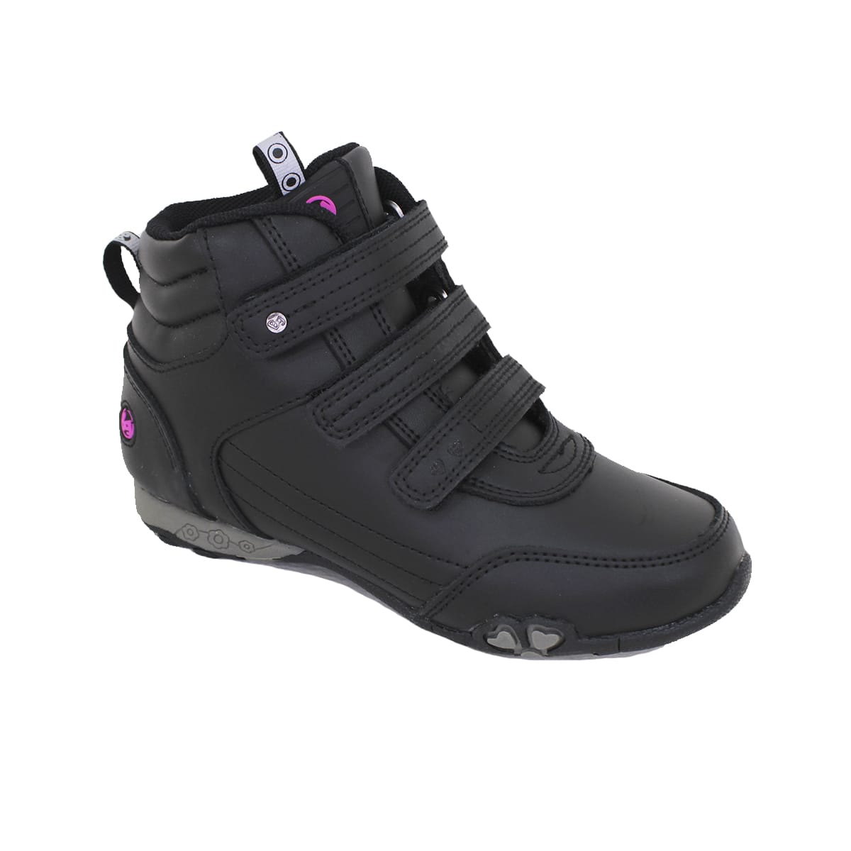 ZAPATO COLEGIO NIÑA CAÑA ALTA 3 VELCRO 305-6013 NEGRO | COMERCIAL Y ...