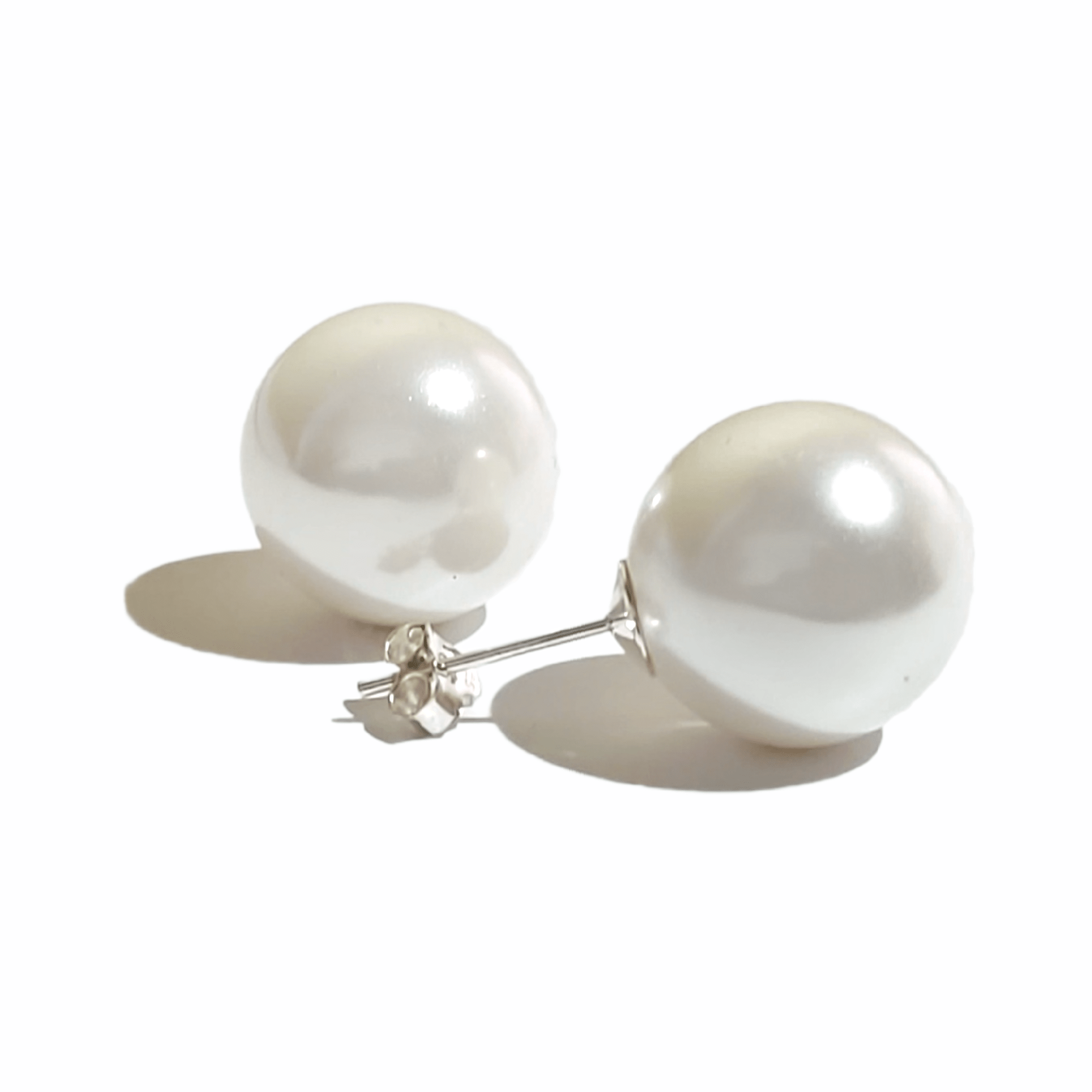 Aros Plata 925 Perla Completa 4MM | ADcesorios