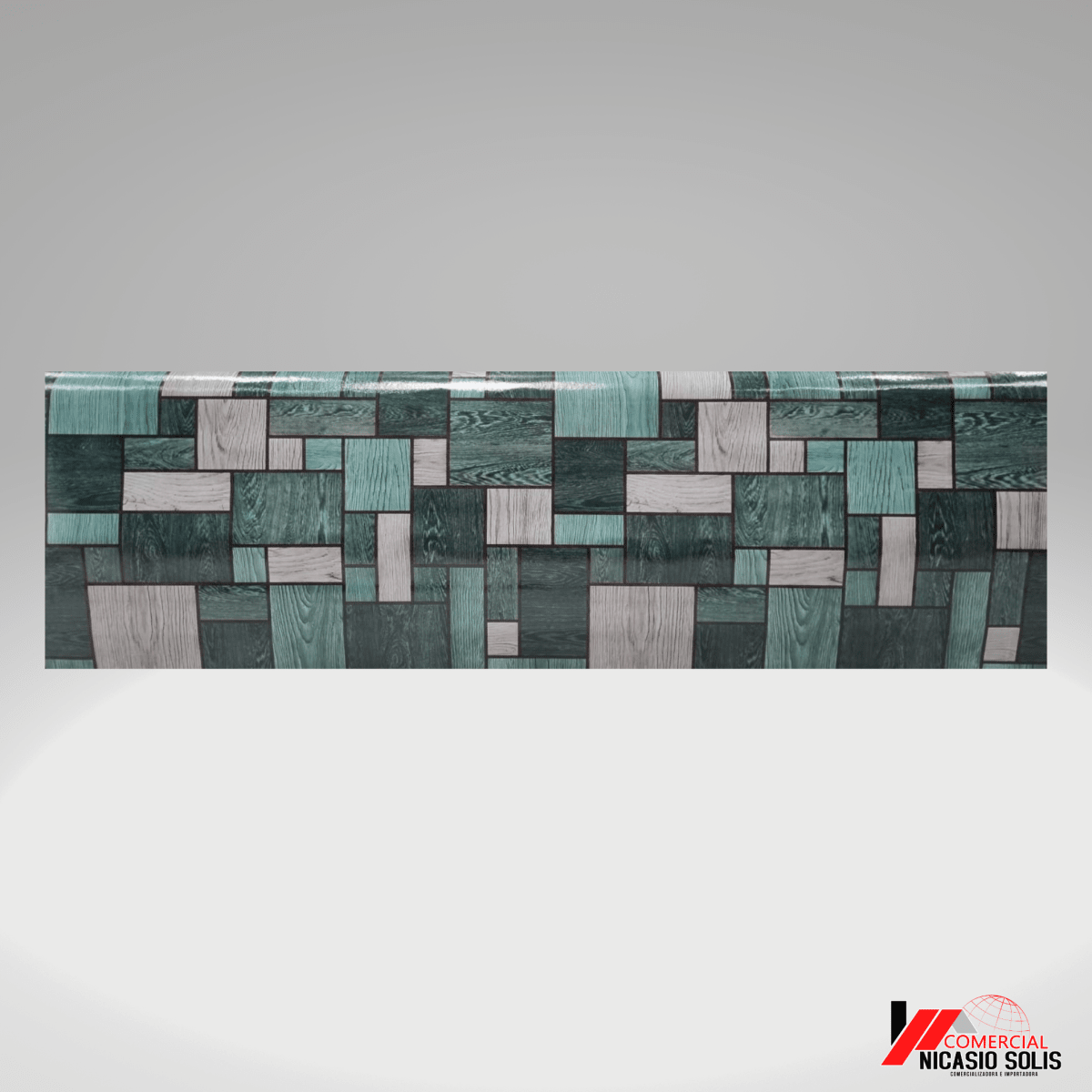 Linóleo 0.7mm pared Parquet Azulada | Comercial Nicasio Solis | venta ...