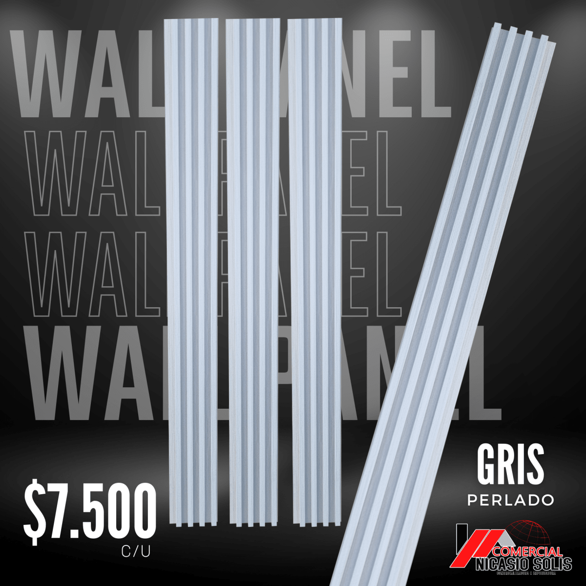 WALL PANEL GRIS PERLA 2.60 X 16 | Comercial Nicasio Solis | venta de ...
