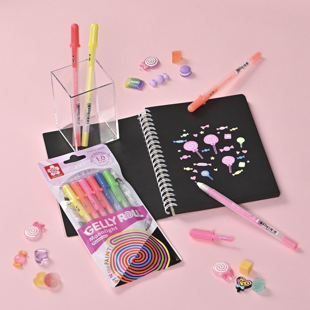 Set Gelly Roll Sakura 6 Unidades - Moonlight Fluorescentes | La Pencilería