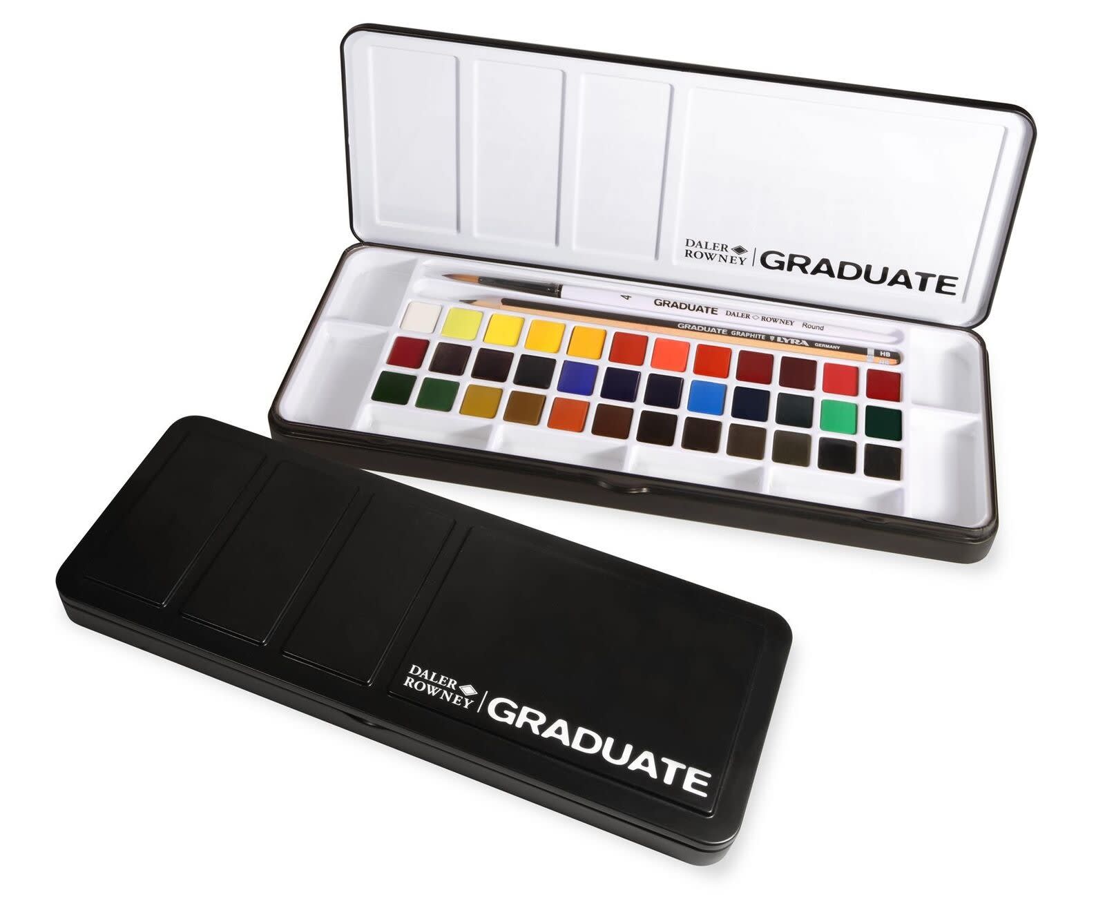 Set Acuarelas Graduate Daler Rowney - 36 colores + pincel y lápiz | La ...