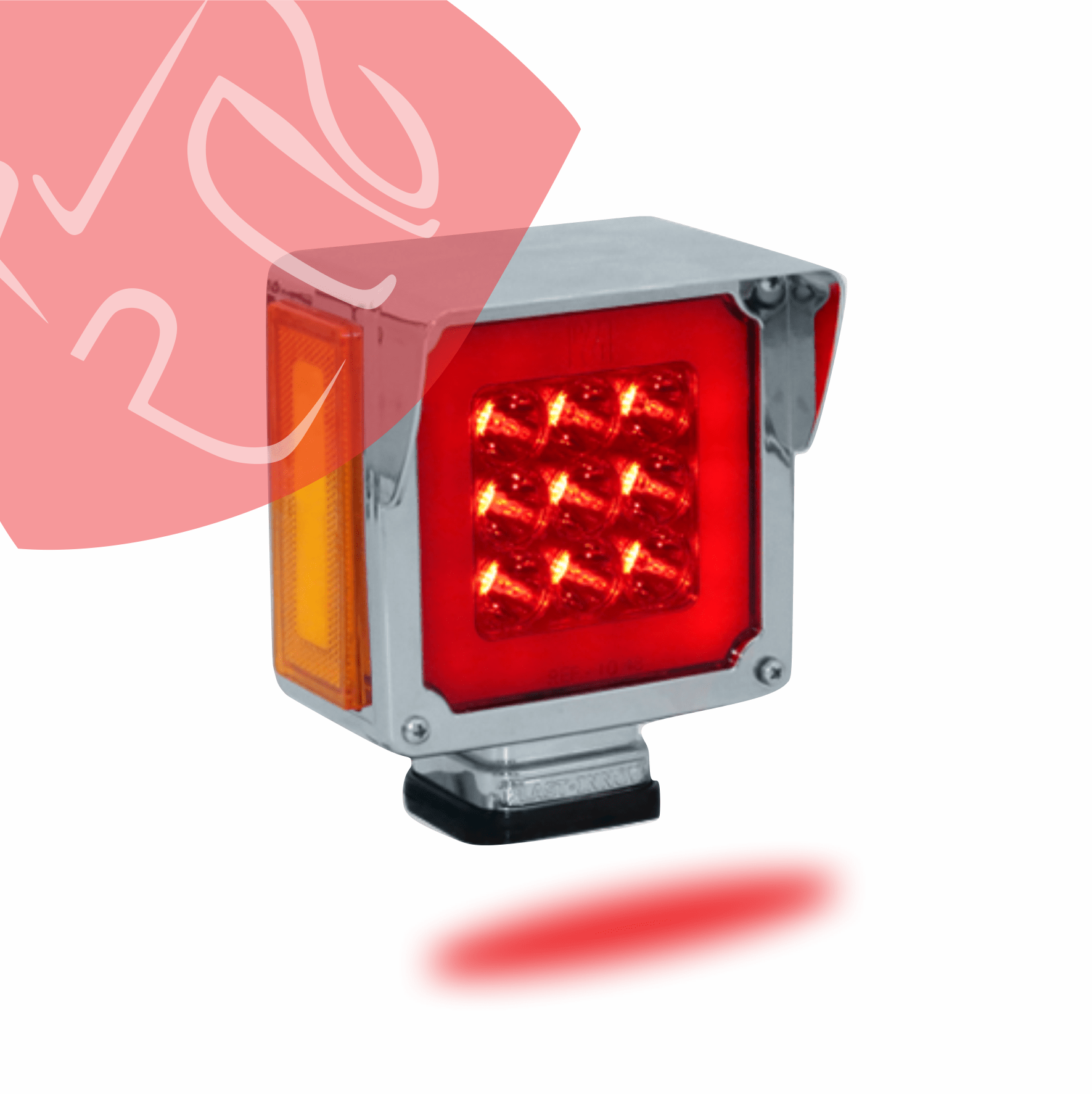 FOCO SEMAFORO CUADRADO HALO 54 LED 24V | Accesorios Ogaz