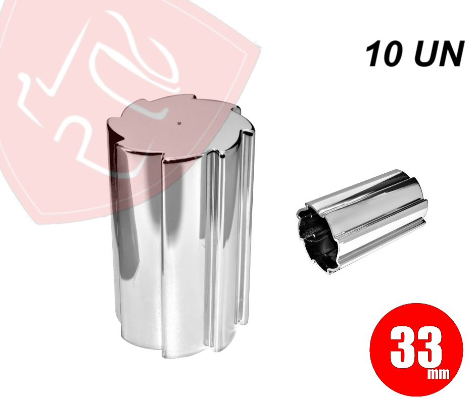 PACK 10 UN TAPA TUERCA CROMADA ALAS DE AGUILA (PUSH) 33mm | Accesorios Ogaz