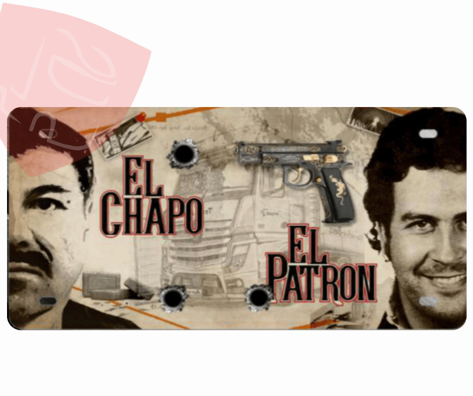 PLACA DECORATIVA EL CHAPO Y PABLO ESCOBAR | Accesorios Ogaz