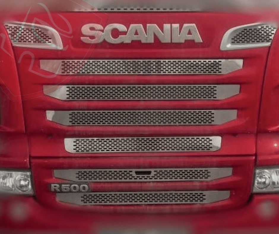 KIT REJILLA MASCARA INOX SCANIA SERIE 5 R | Accesorios Ogaz