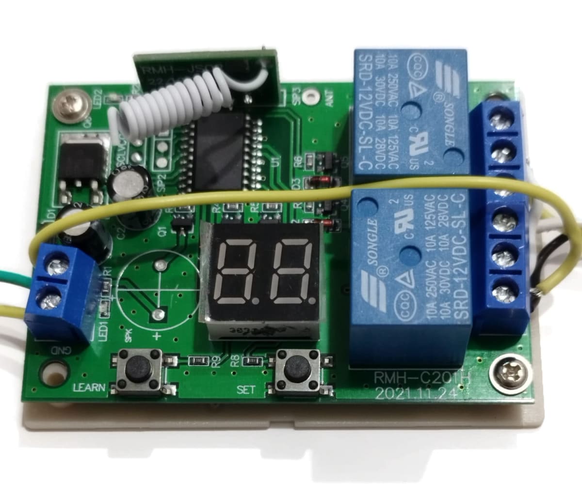 RECEPTOR 433 MHZ 2 CANALES CON TEMPORIZADOR | Control Full