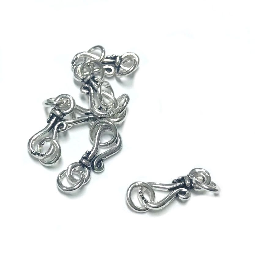 Broche Plata Gancho Hook 15mm (Set) | Mundo del Joyero