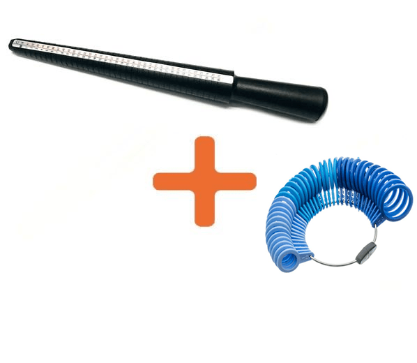 Palo Medida Plástico+Argollero (Set) | Mundo del Joyero