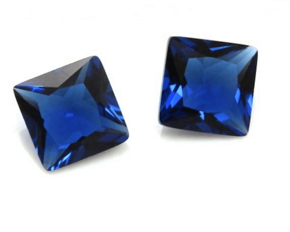 3x3mm Zafiro Azúl Sintético Cuadrado (Un) | Mundo del Joyero