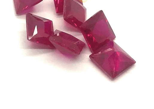 2.5x2.5mm Rubí Sintético Cuadrado (Un) | Mundo del Joyero