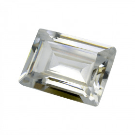 14x10mm Circón Blanco Rectangular (Un) | Mundo del Joyero