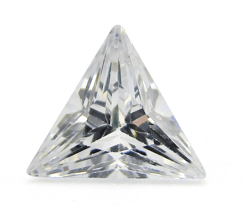 4x4mm Circón Blanco Triángulo (Un) | Mundo del Joyero