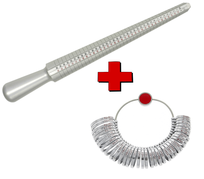 Palo Medida Universal Aluminio + Argollero Metal (Set) | Mundo del Joyero