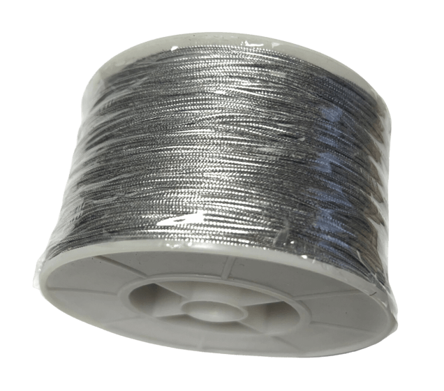 Hilo Nylon Metalizado Plateado 1mm (Rollo 200 Metros) | Mundo del Joyero