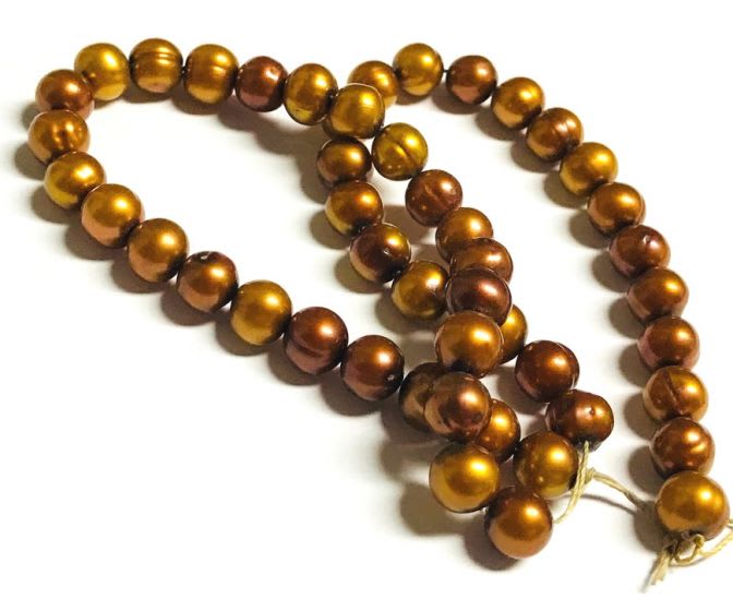 Perla Natural Potato Saffron 6mm (Tira) | Mundo del Joyero