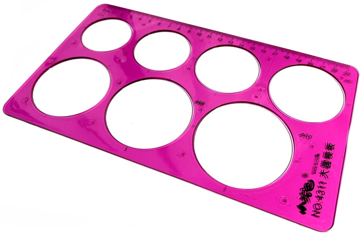 Regla Plantilla Dibujo Círculos Extra Grandes (Unidad) | Mundo del Joyero