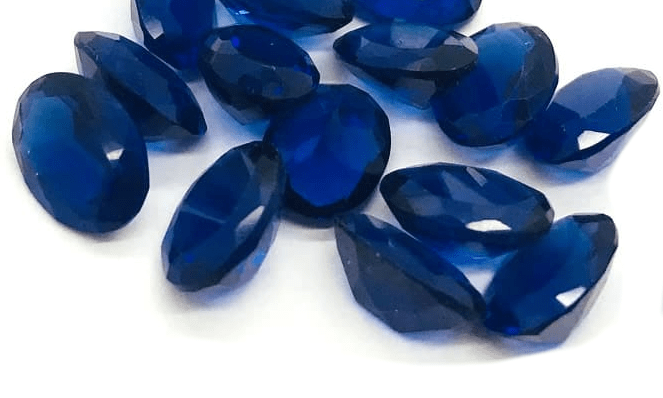 5x3mm Zafiro Azúl Glass Ovalado (Un) | Mundo del Joyero
