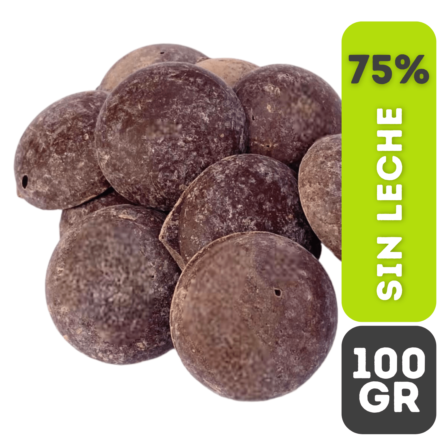 CHOCOLATE MONEDA 75% S/LECHE 100GR | La Casa de Granel
