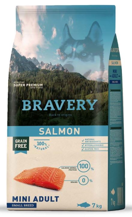 BRAVERY PERRO ADULTO SALMON RAZA PEQUEÑA | Despensa Mascotas