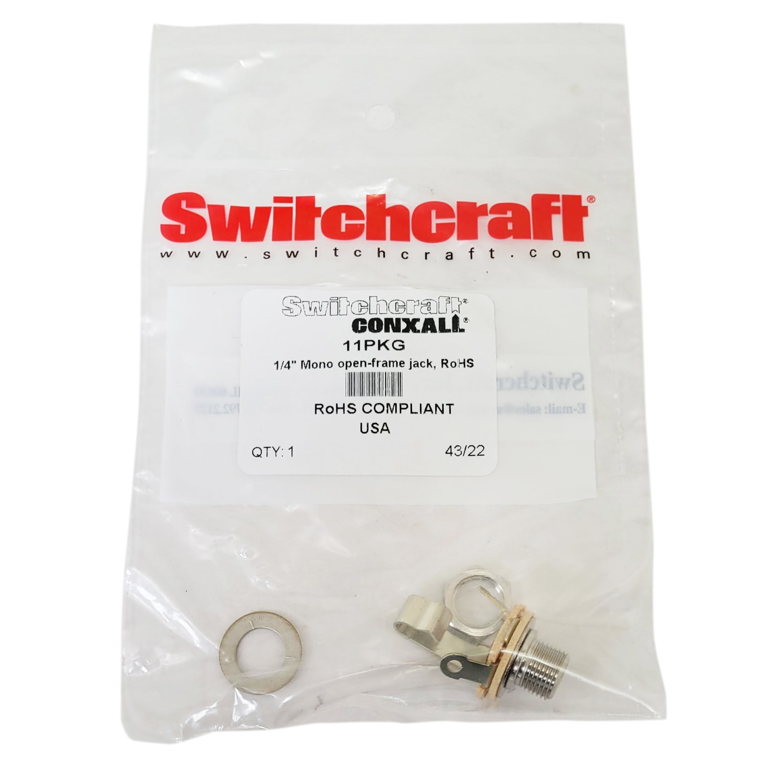 Switchcraft Output Jack Mono Stewmac EEUU Item # 4652 | LB Luthier