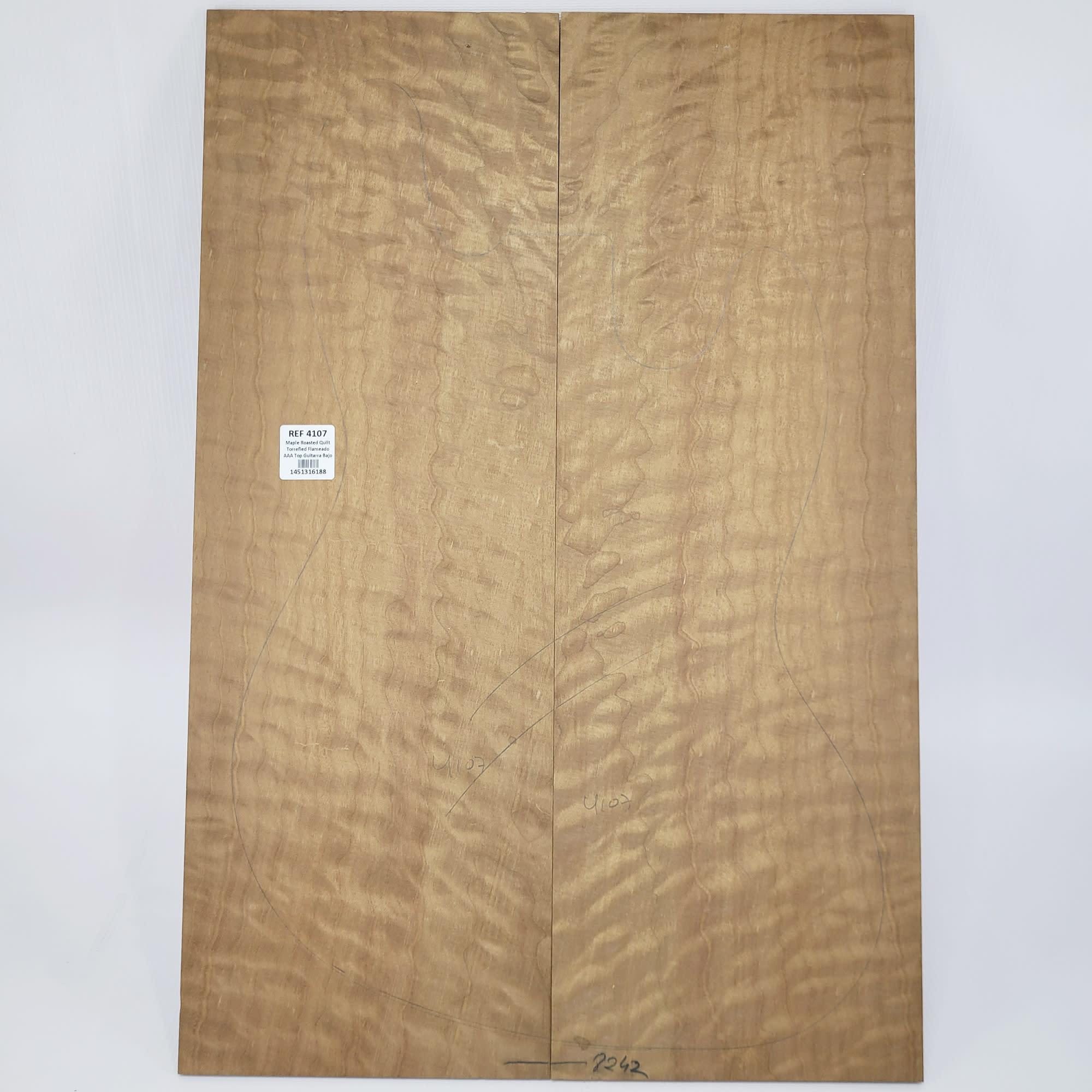 Madera para Top REF: 4107 de Maple Roasted Quilt Torrefied Flameado AAA ...