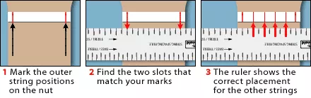 Regla Metalica Calibrada para Nuez y Cejilla EEUU Stewmac para ...