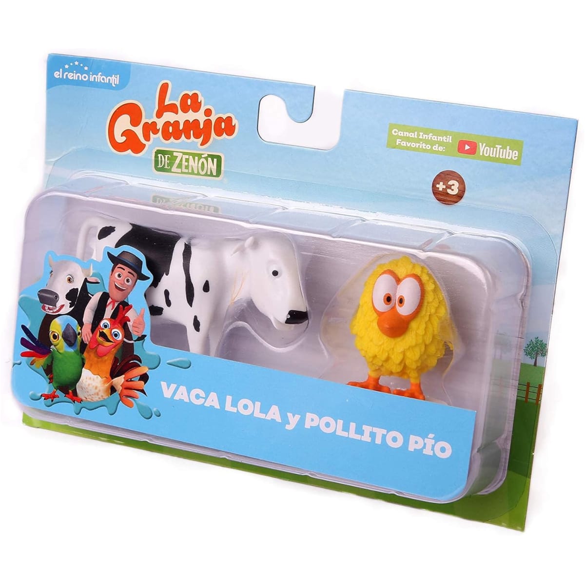 Pack 2 Figuras Vaca Loca y Pollito Lito- La granja de Zenón | MaryShop