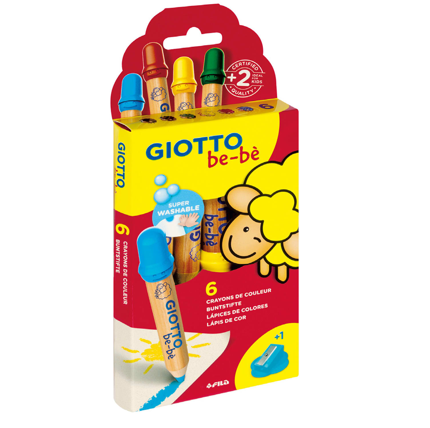 Lápices Giotto Bebe 6 Colores | MaryShop