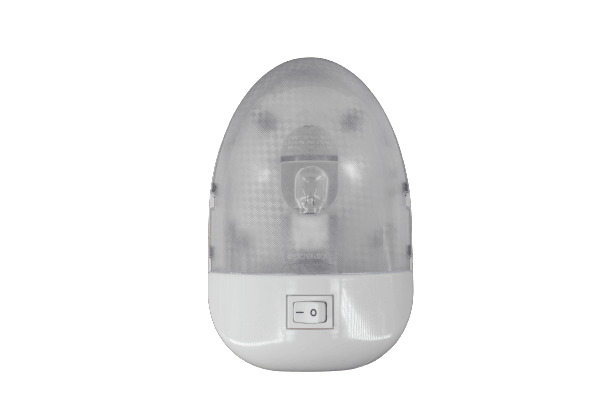 FOCO LUZ SEMI OVALADO BLANCO MICA TRANSPARENTE AMPOLLETA | Camping ...