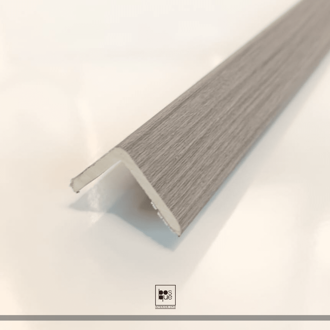 PERFIL PVC TIPO L 25MM COLOR GRIS | Bosque Interiorismo