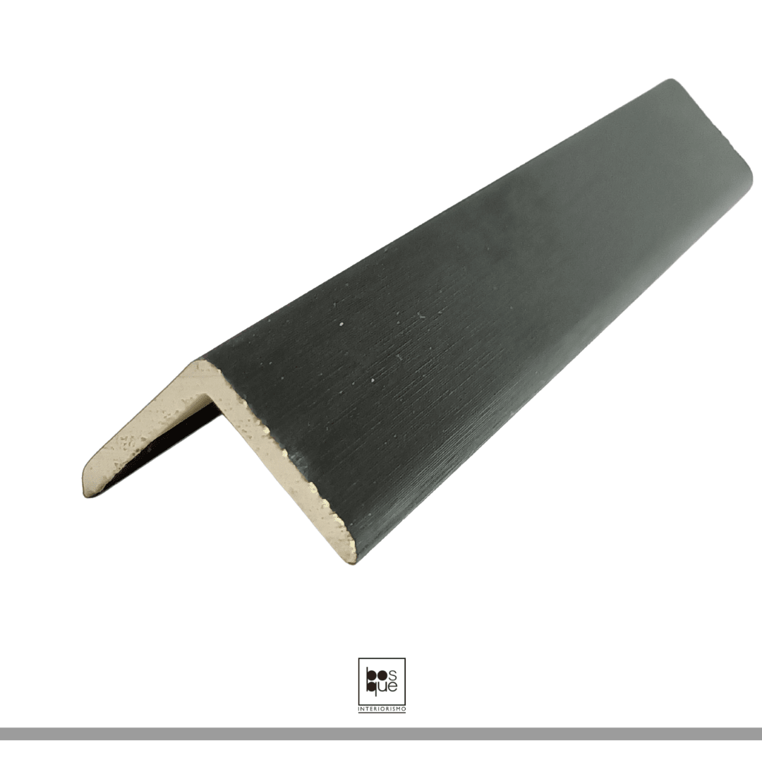 PERFIL PVC TIPO L 25MM COLOR NEGRO | Bosque Interiorismo