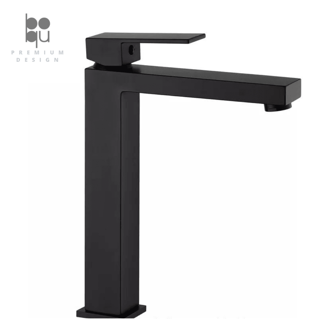 Monomando Square Negro Matte Alto | Bosque Interiorismo