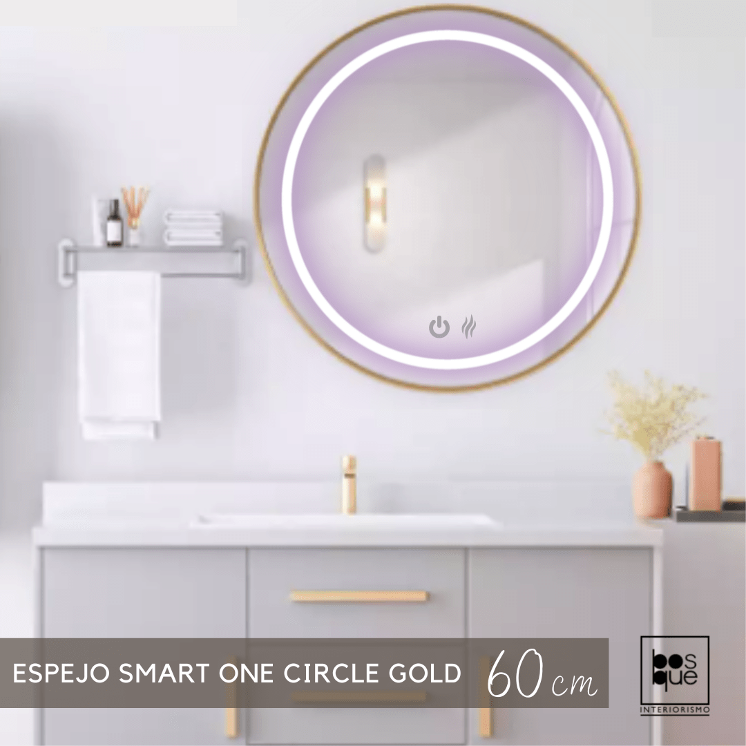 ESPEJO SMART ONE CIRCLE GOLD 60CM | Bosque Interiorismo