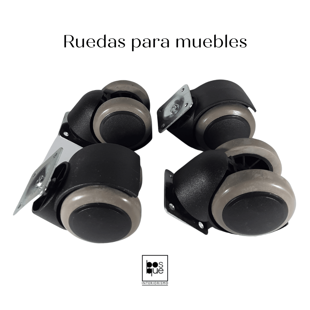 SET DE RUEDAS PARA MUEBLES - 4 UNIDADES | Bosque Interiorismo