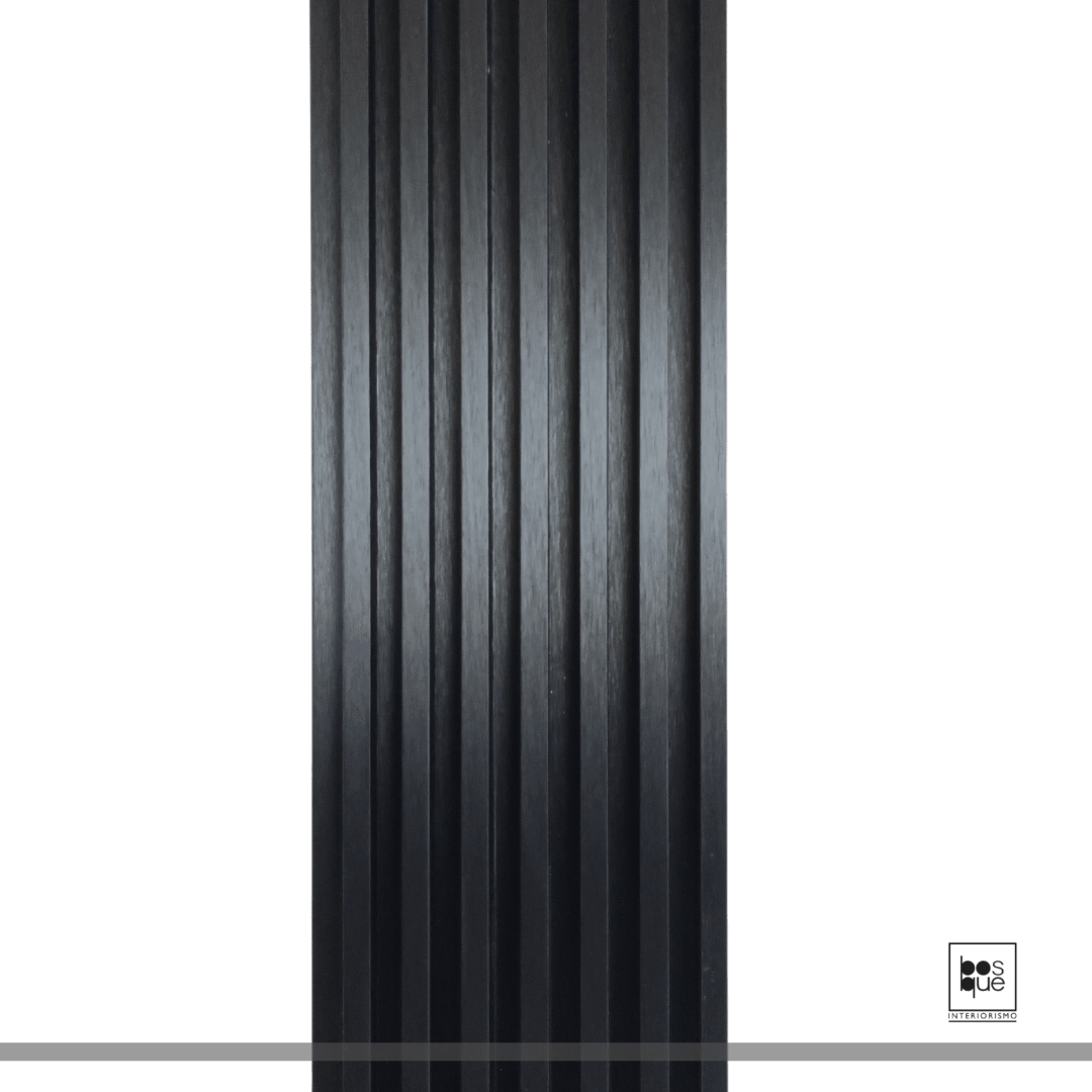 PANEL PVC TIPO MADERA - MEDIUM COLOR NEGRO | Bosque Interiorismo